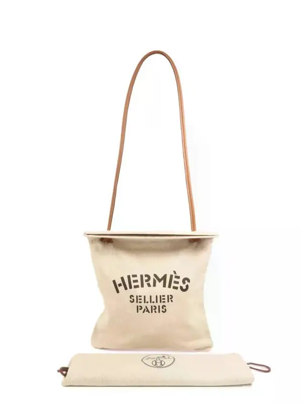 Hermès Canvas Shoulder Bag