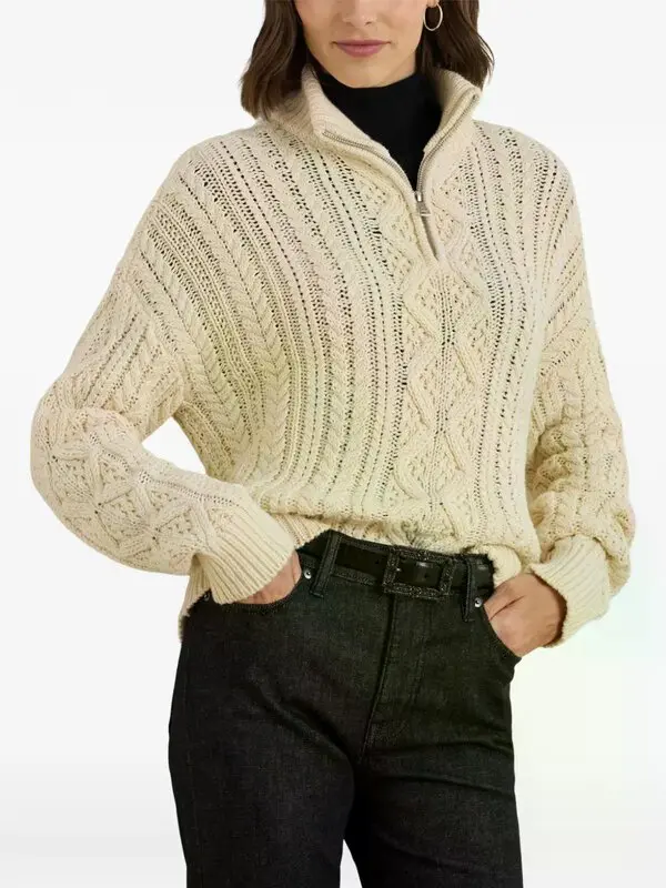 Ralph Lauren Cable-knit Quarter-zip Sweater