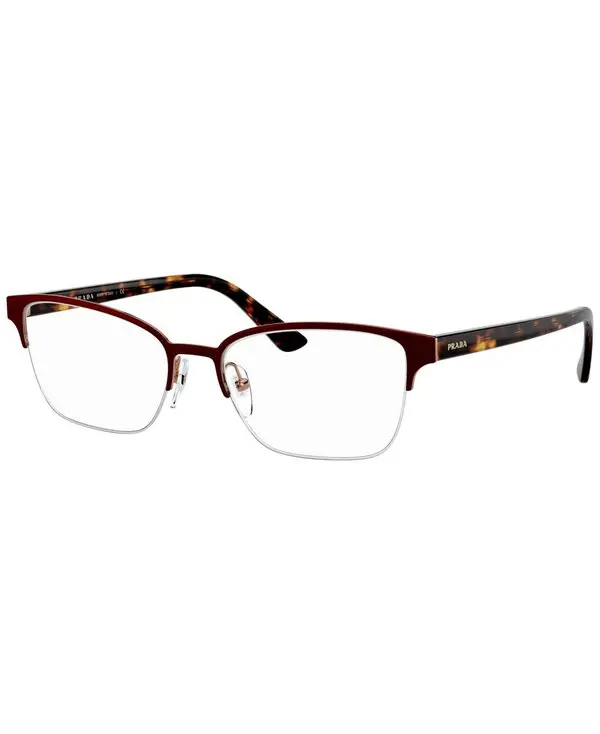 Prada Half Rim Eyeglasses - Brown