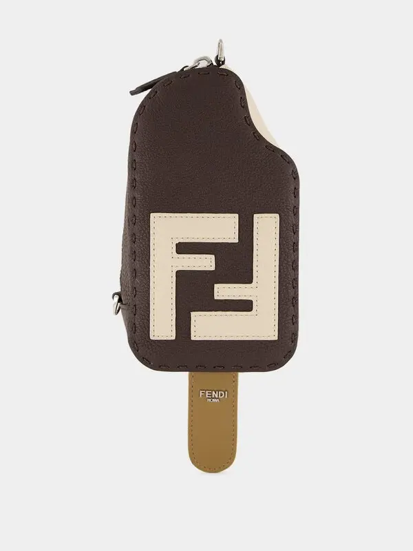 Fendi Roma Leather Crossbody Bag - Brown