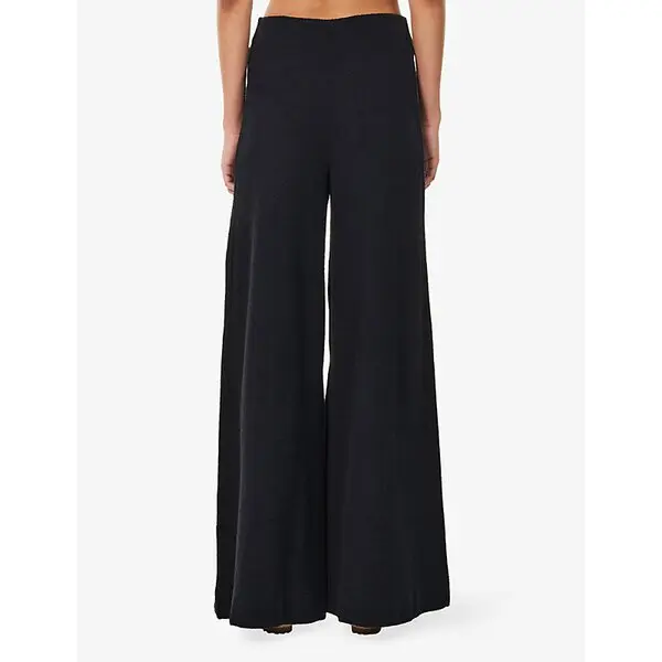 ME+EM Textured Palazzo Cotton-blend Trousers