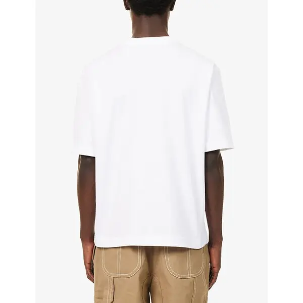AMI Paris Cotton-jersey T-shirt With Graphic Text Print - Blanc
