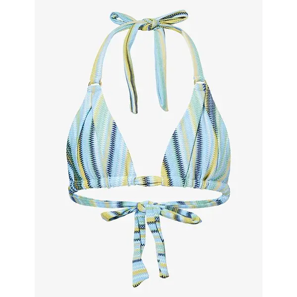 Monday Swimwear Morocco Bikini Top - Sardinia Stripe Azure
