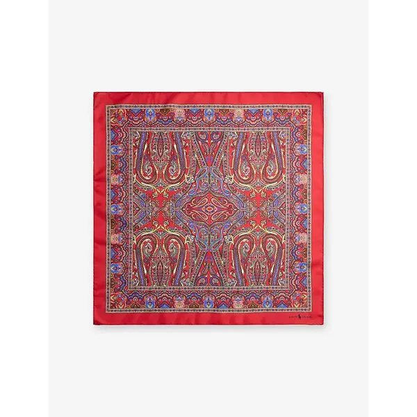 Polo Ralph Lauren Paisley Silk Bandanna Scarf - Red
