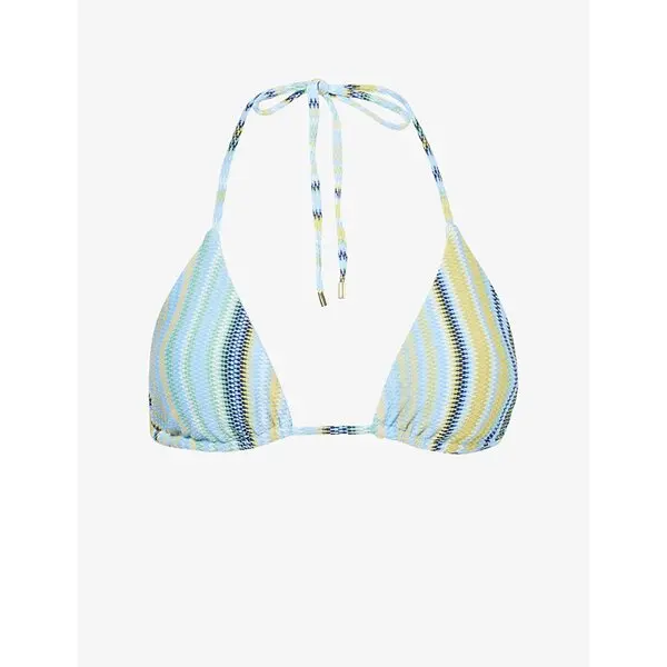 Monday Swimwear Mon Palma Top - Sardinia Stripe Azure