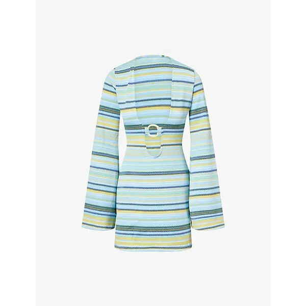 Monday Swimwear Montego Stripe Mini Dress - Sardinia Stripe Azure