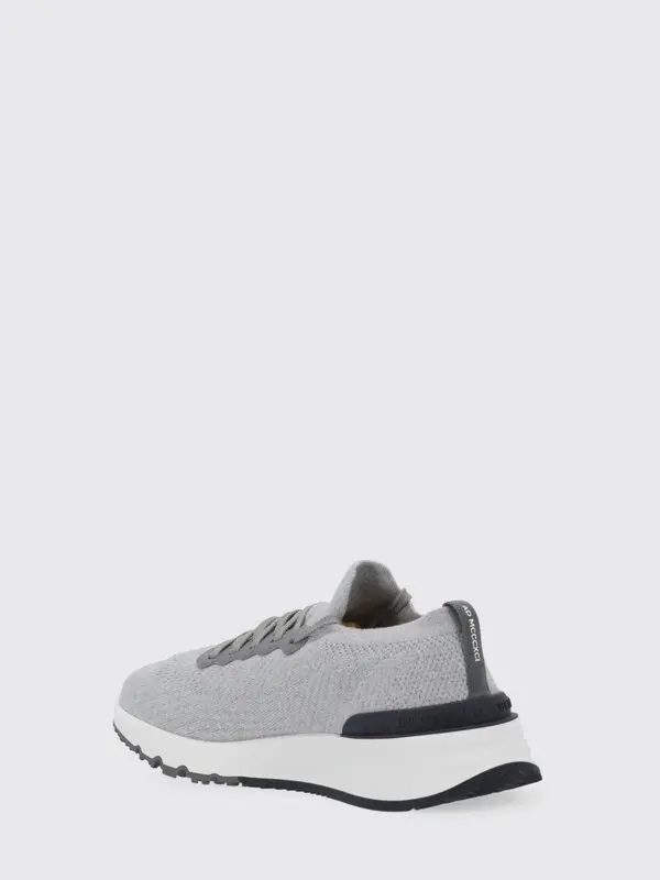 Brunello Cucinelli Knit Low-top Sneakers - Grey