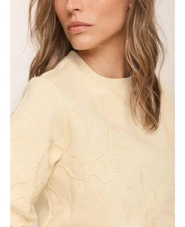 Mint Velvet Embroidered Crewneck Sweatshirt - Yellow