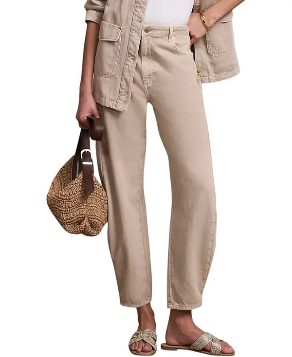 Mint Velvet Sand Wash Balloon Popper Jeans