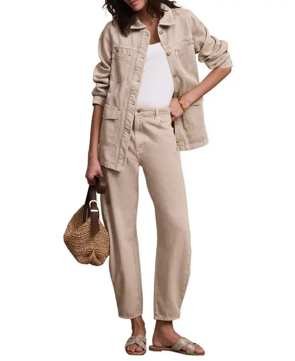 Mint Velvet Sand Wash Balloon Popper Jeans