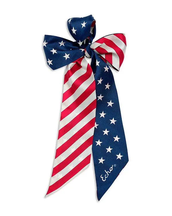 Echo Stars & Stripes Silk Skinny Scarf