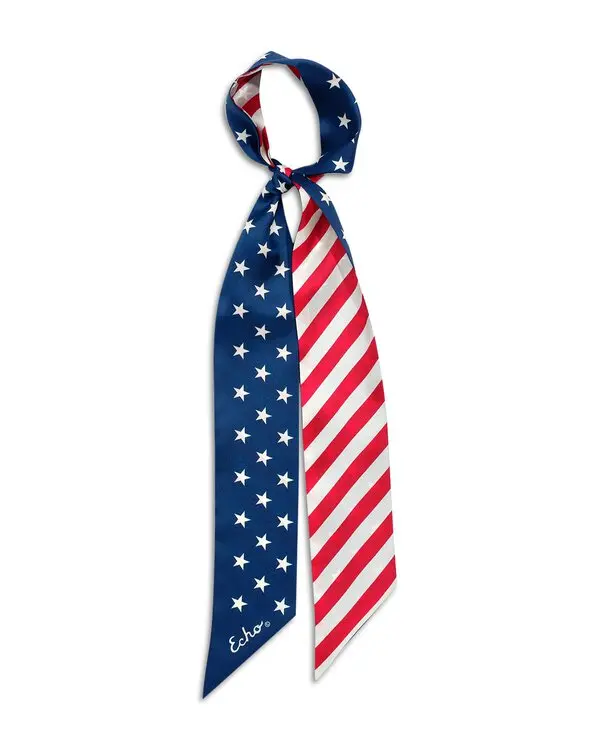 Echo Stars & Stripes Silk Skinny Scarf