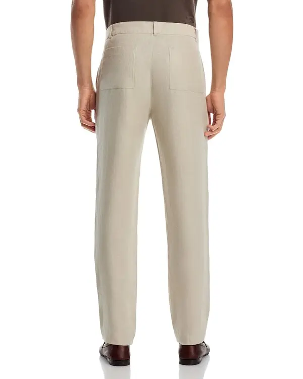 ALEX CRANE Alta Straight Fit Linen Trousers