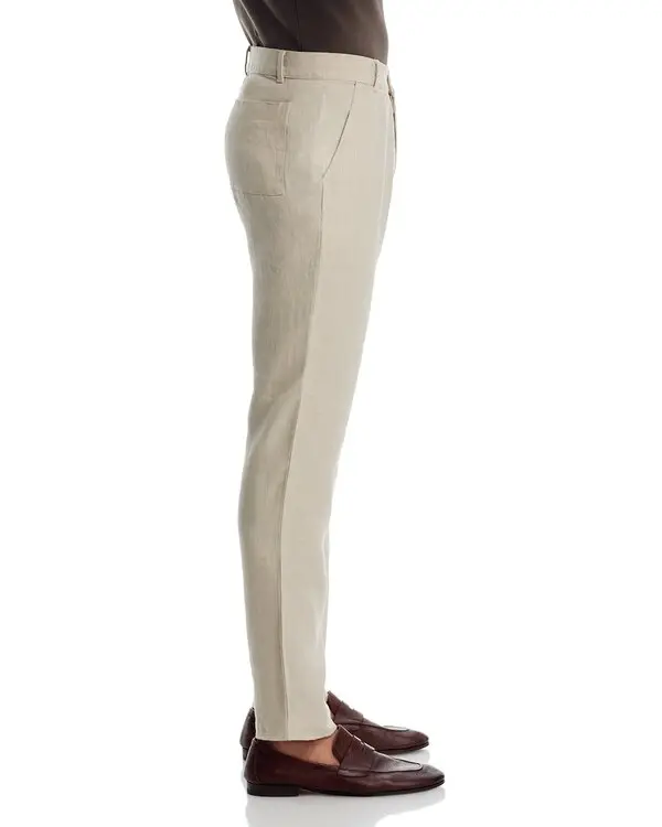 ALEX CRANE Alta Straight Fit Linen Trousers