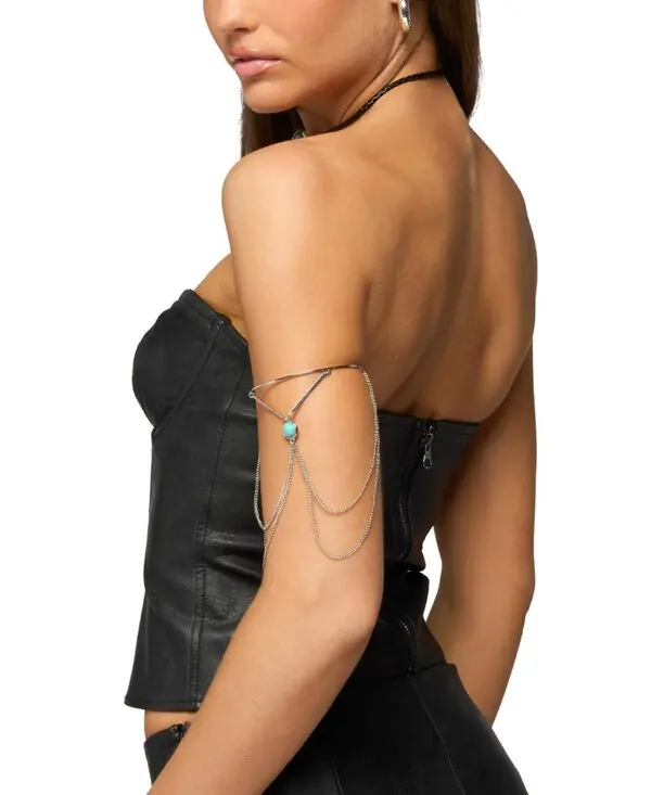 EDIKTED Cupped Strapless Top With Embellishments