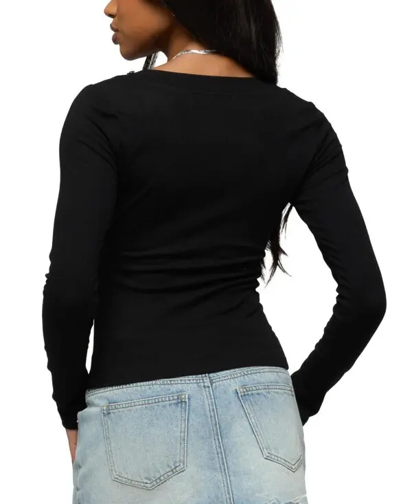 EDIKTED Rossie Stud & Button Top