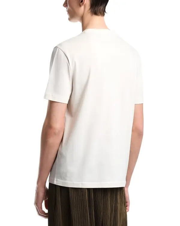 Emporio Armani Embroidered Cotton Jersey Tee