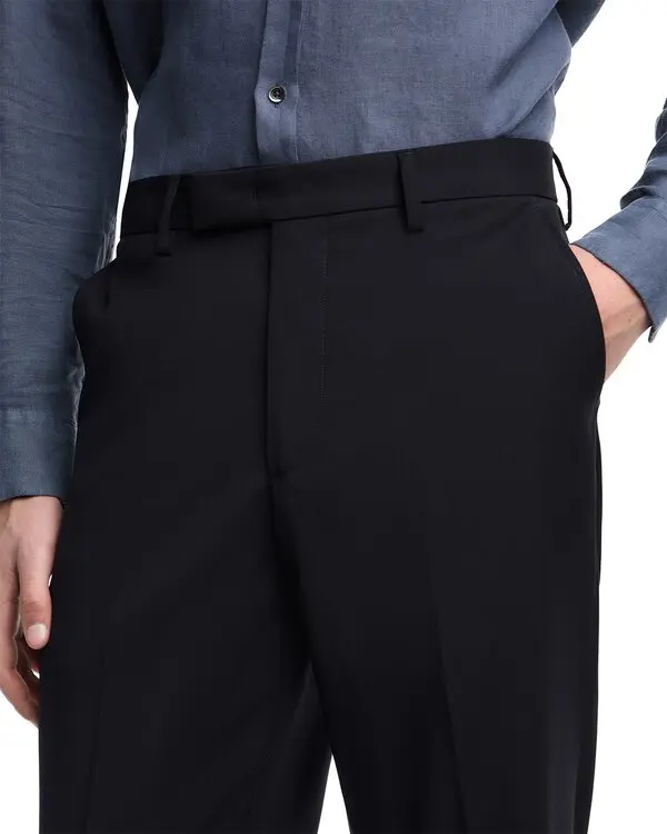 Emporio Armani Natural Stretch Tropical Weave Wool Trousers