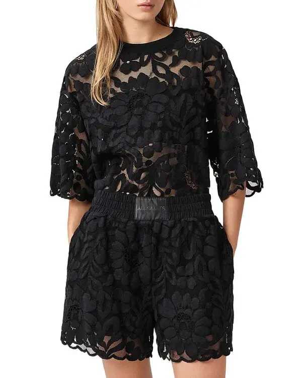 ALLSAINTS Amelie Lace Shorts - Black