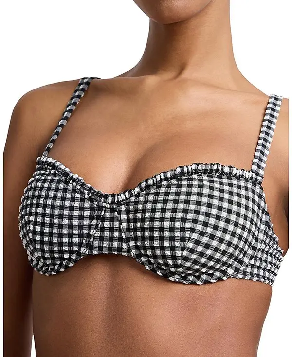 Onia Marilyn Balconette Bikini Top - Black/white