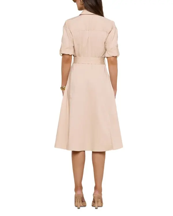L'Agence Callen Midi Shirtdress - Biscuit