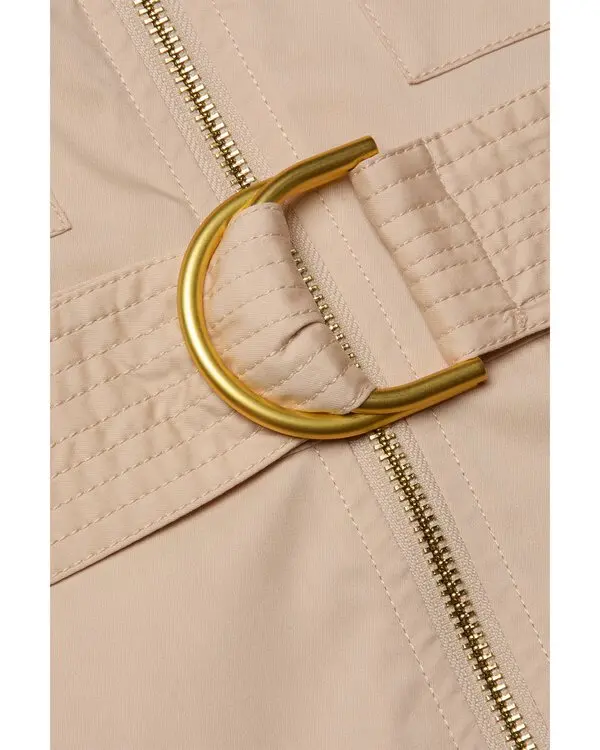 L'Agence Callen Midi Shirtdress - Biscuit