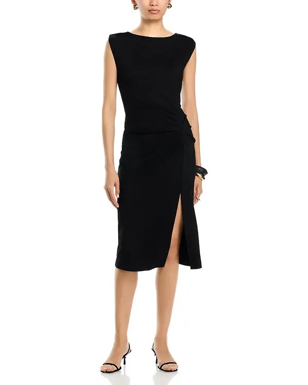 Diane Von Furstenberg Andie Ruched Slit Dress