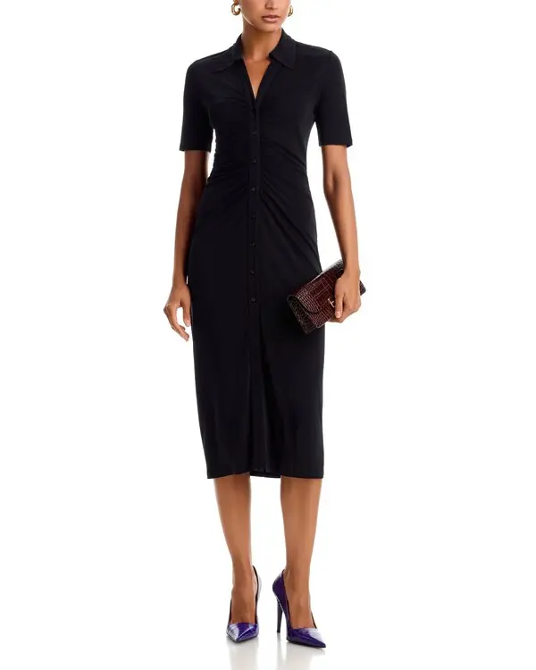 Diane Von Furstenberg Andie Ruched Slit Dress