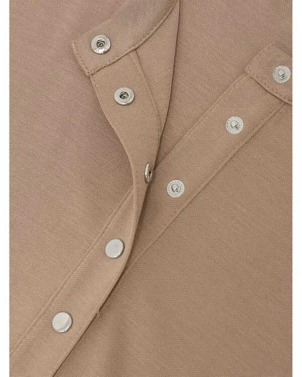 REISS Alina Knit Top With Button Detailing