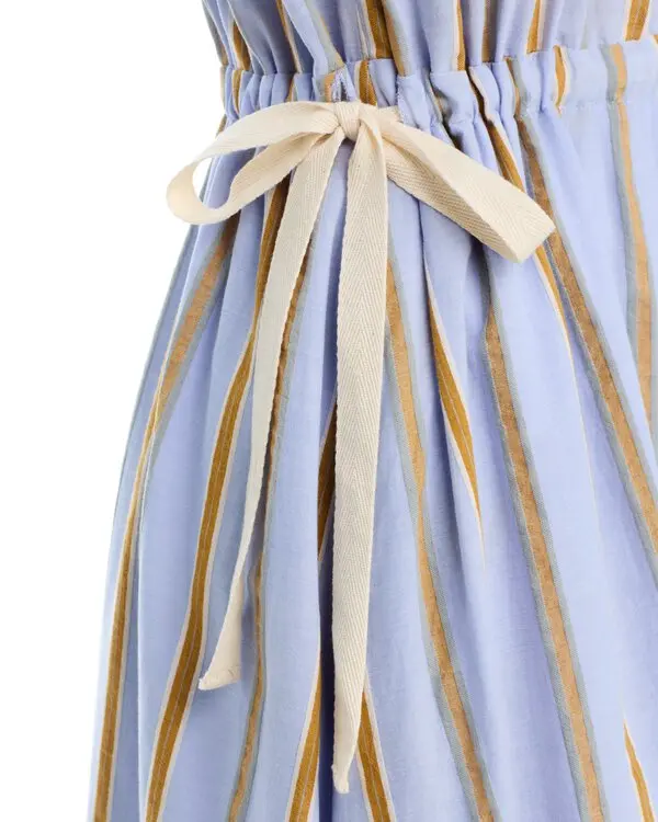 A.REN Bryce Short Sleeve Midi Dress With Striped Print