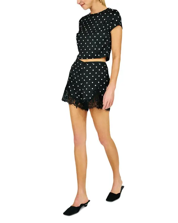 Line & Dot Sophie Polka Dot Cropped Top