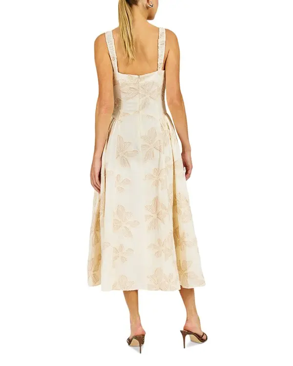 Line & Dot Lilianna Midi Dress With Embroidered Details