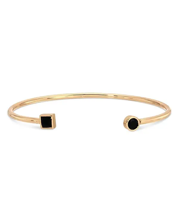 Ettika Crystal Shapes Cuff Bracelet - Black