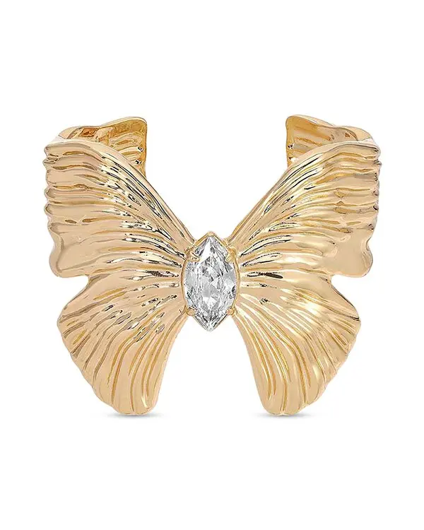 Ettika Crystal Butterfly Cuff Bracelet - Gold