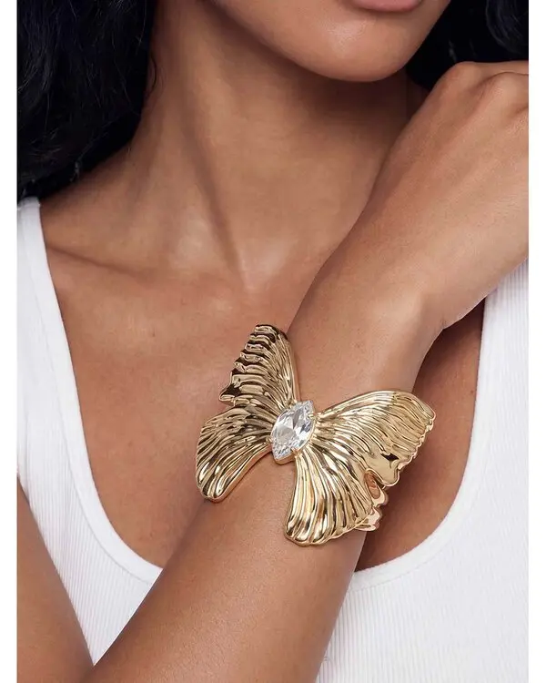 Ettika Crystal Butterfly Cuff Bracelet