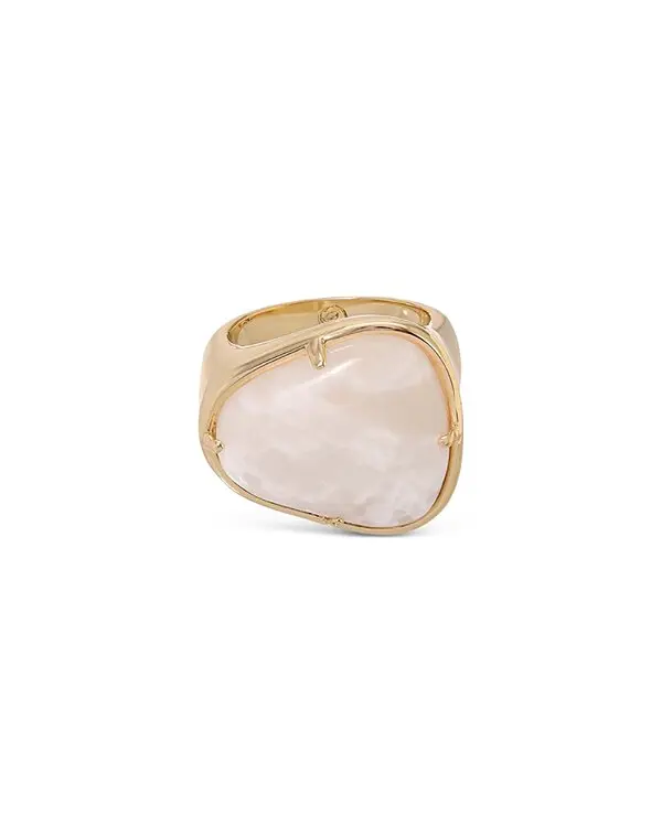 Ettika Solstice Statement Ring With Stone Accent - Bone