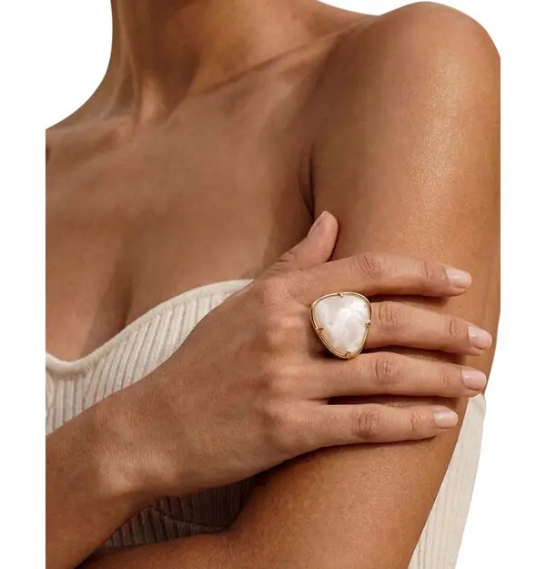 Ettika Solstice Statement Ring With Stone Accent