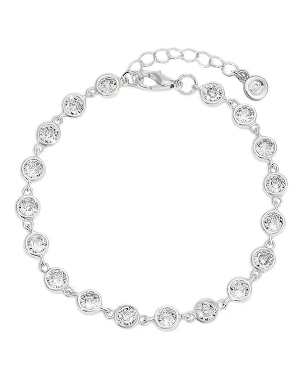 Ettika Everyday Crystal Flex Bracelet - Silver