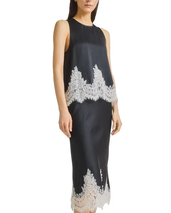SAINT ART Bellamy Sleeveless Lace Trim Top