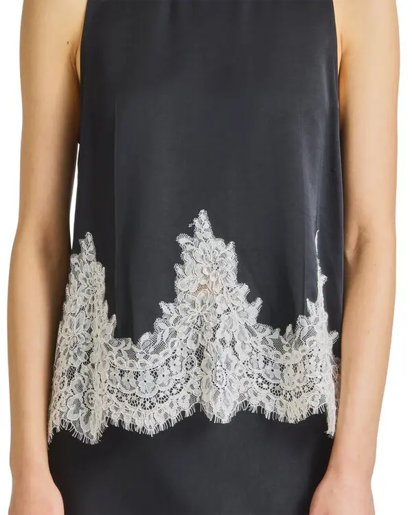 SAINT ART Bellamy Sleeveless Lace Trim Top