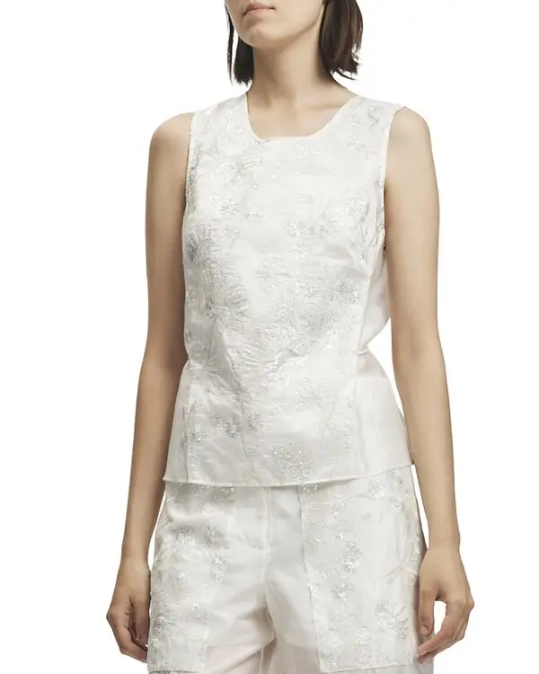 SAINT ART Benson Floral Sequin Top