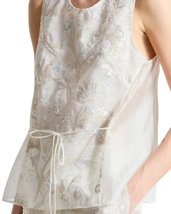 SAINT ART Benson Floral Sequin Top