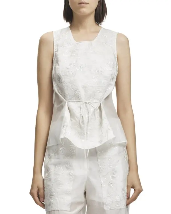 SAINT ART Benson Floral Sequin Top