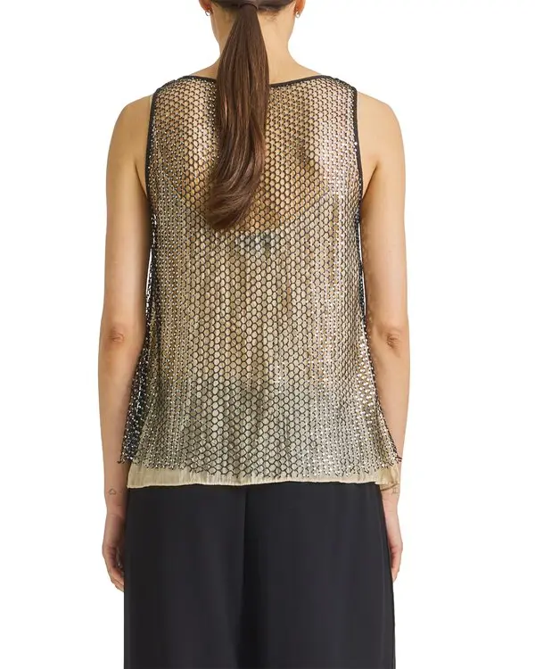 SAINT ART Menton Mesh Sequin Top