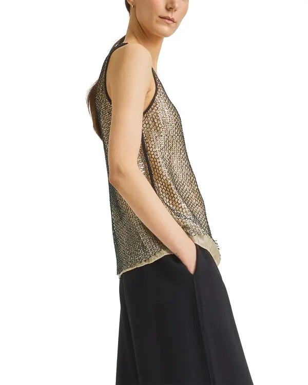 SAINT ART Menton Mesh Sequin Top