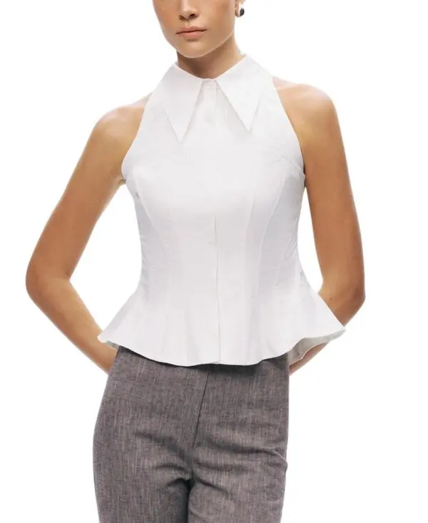 NOCTURNE Sleeveless Shirt With Collar