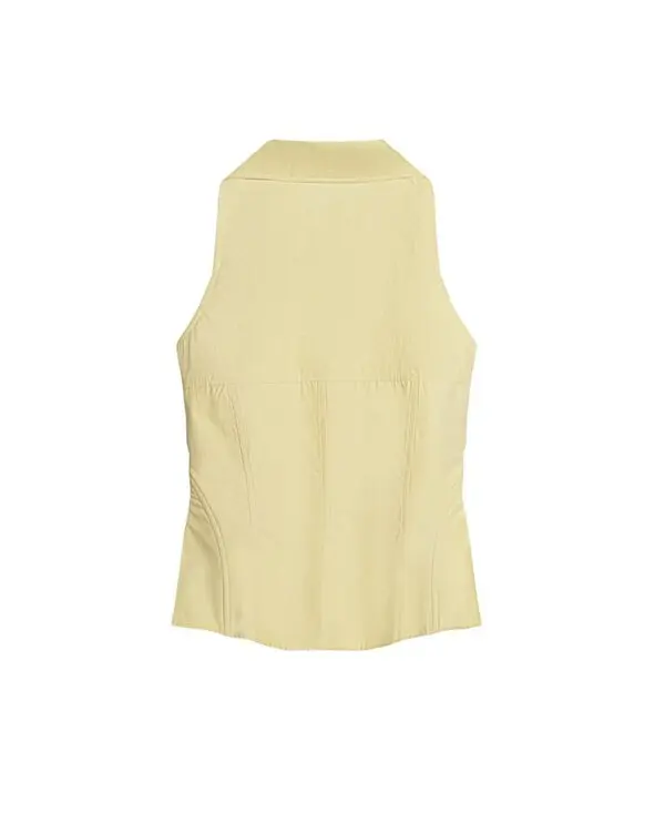 NOCTURNE Sleeveless Sculpted Shirt - Yellow