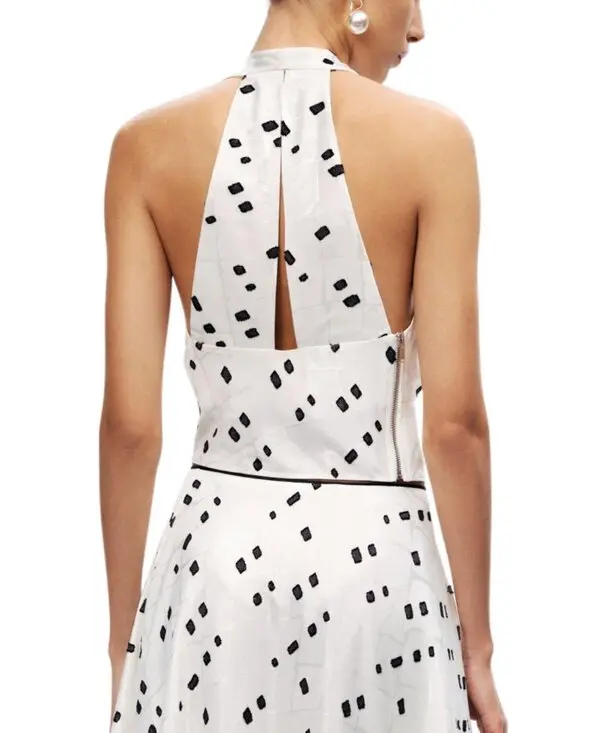 NOCTURNE Printed Halter Blouse