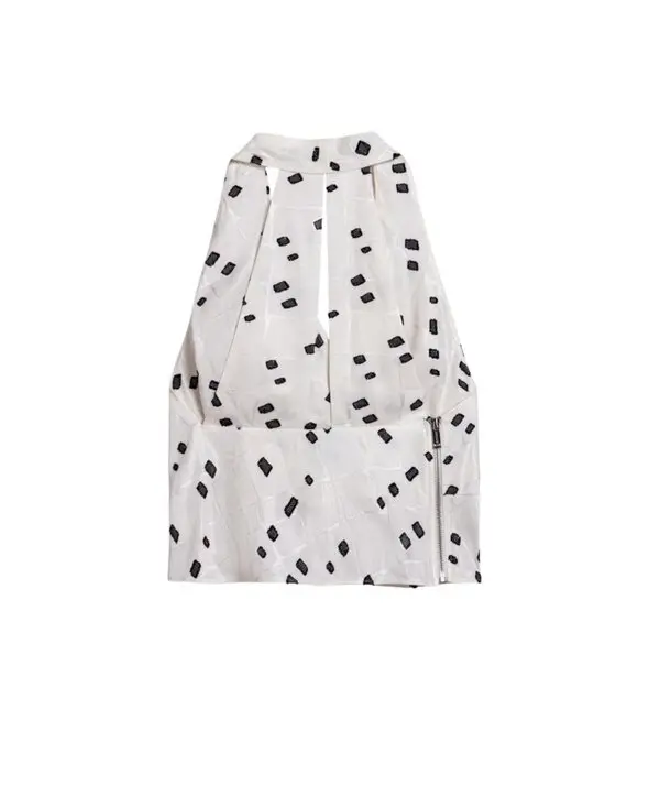 NOCTURNE Printed Halter Blouse