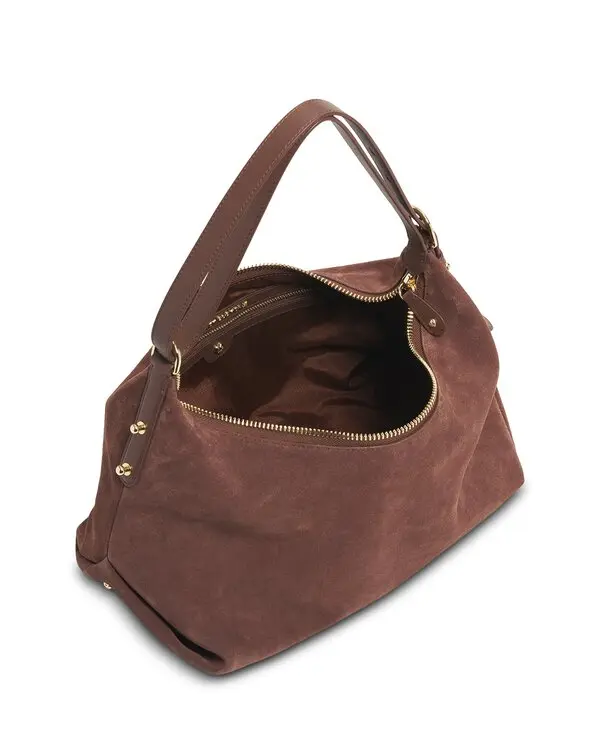 Stoney Clover Lane Pitsford Small Suede Shoulder Bag - Teddy